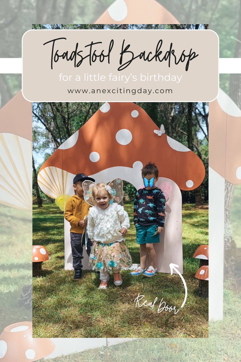 DIY Toadstool Backdrop with Door - An Exciting Day
